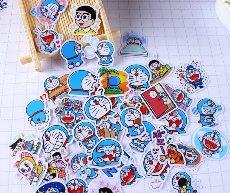 40 Pcs Doraemon Sticker Pack/Anime Stickers/Decorative | Etsy
