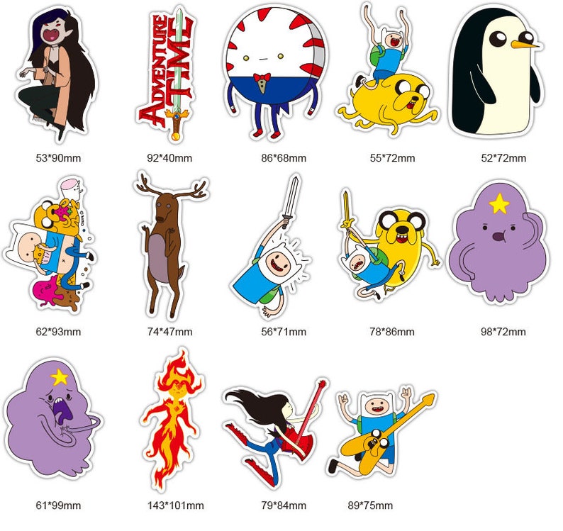 25 Pcs Adventure Time Sticker Pack Laptop Suitcase Stickers | Etsy