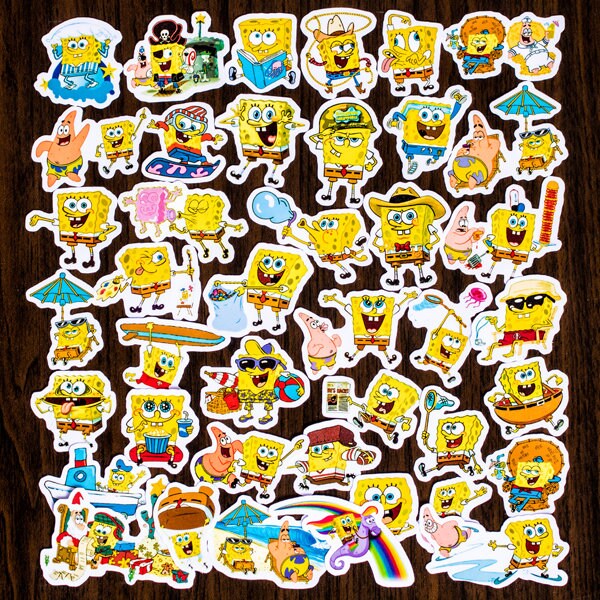40 Pcs SpongeBob SquarePants Sticker Pack/Anime | Etsy
