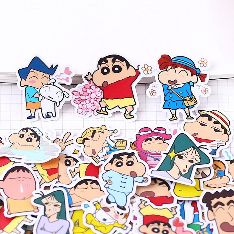 46 Pcs Crayon Shin-chan Sticker Pack/Anime Stickers/Decorative | Etsy