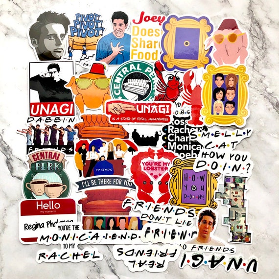 34 Pcs Friends Sticker Pack Laptop Suitcase Stickers | Etsy