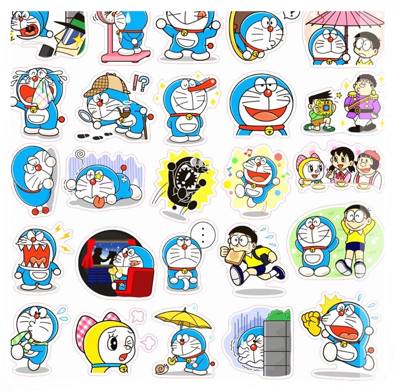 40 Pcs Doraemon Sticker Pack/Anime Stickers/Decorative | Etsy