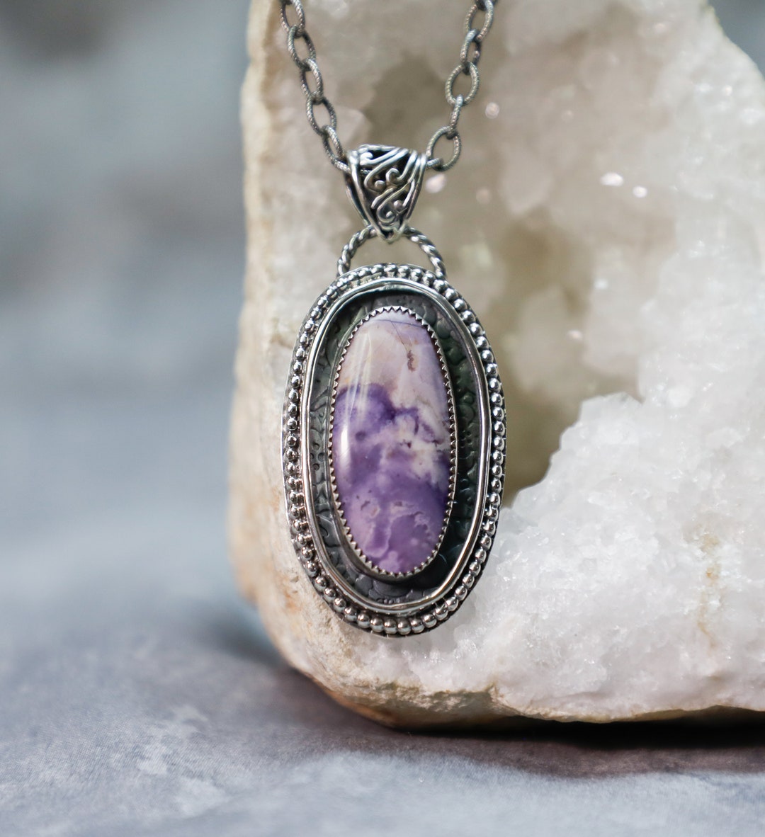 Tiffany Stone and Sterling Silver Pendant - Etsy