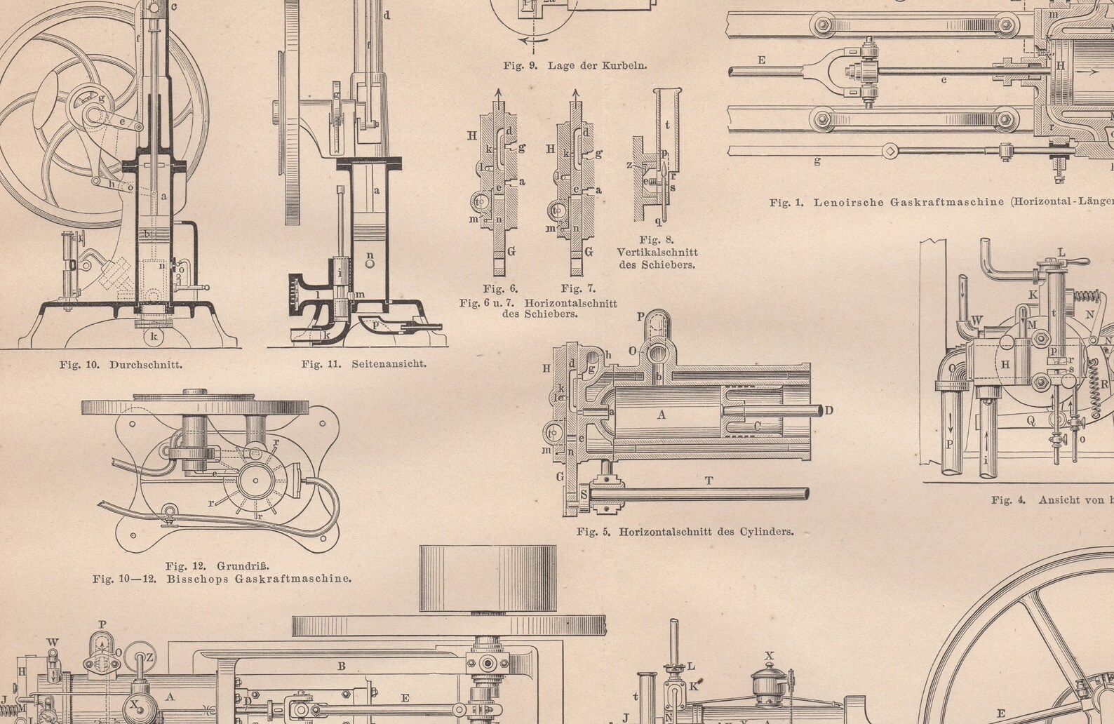 Antique 1900s Engineering Machine Steam Industrial Revolution Piston ...