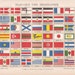 Antique 1892 Flags of the World Nations German Chromolithograph ...