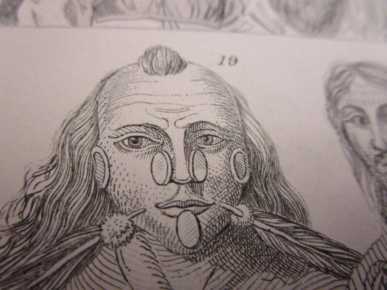 1873 Rare Antique Engraving Man Original Print From A History of Earth ...