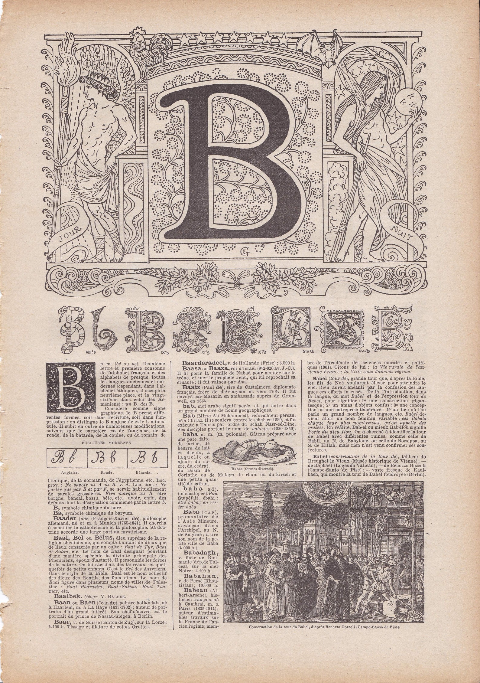 Original French Alphabet Letter B Lithograph From LAROUSSE - Etsy