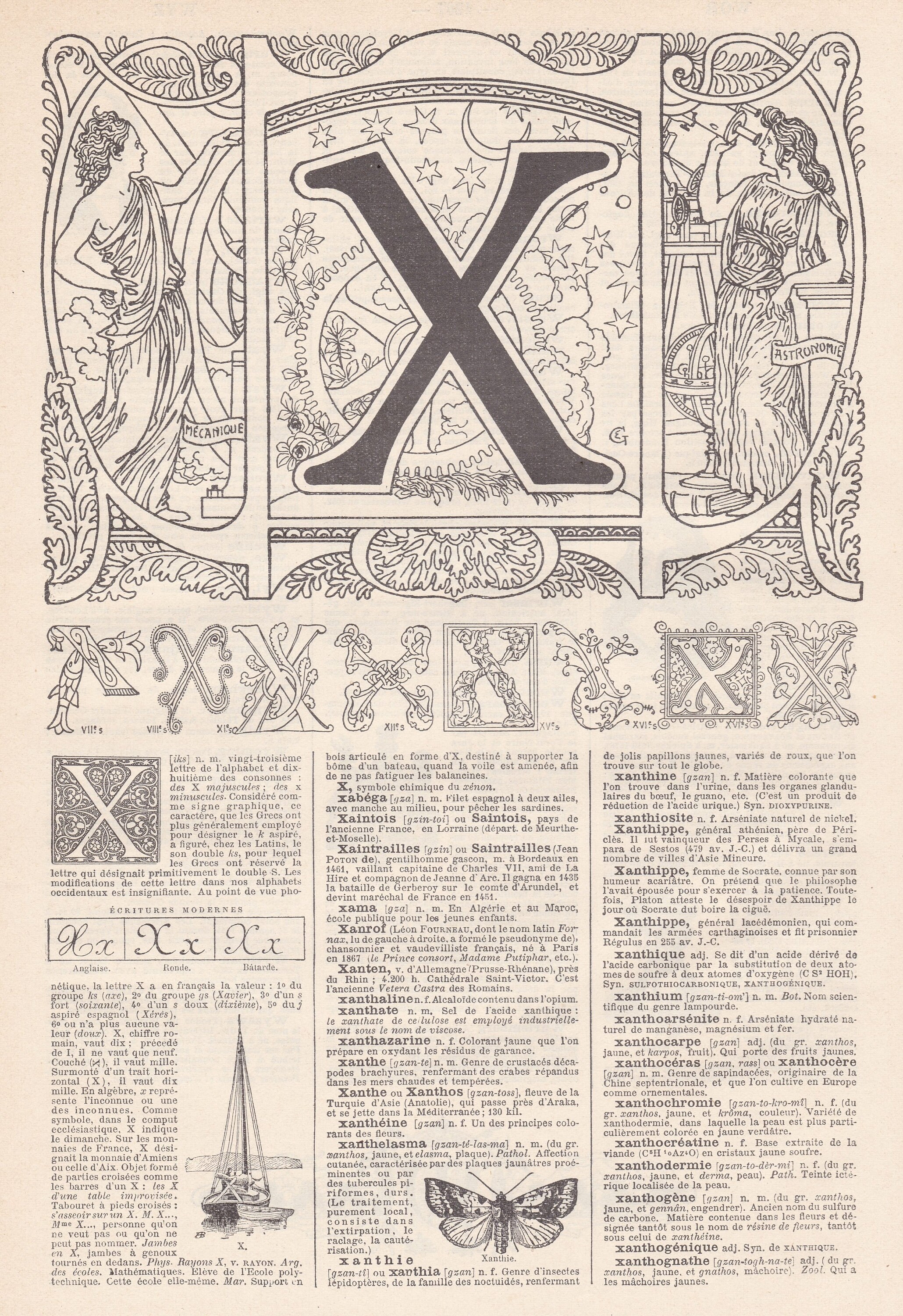 Lithographs Original French Alphabet Letter Y Lithograph from LAROUSSE ...