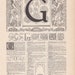 Original French Alphabet Letter G Lithograph From LAROUSSE Nouveau ...