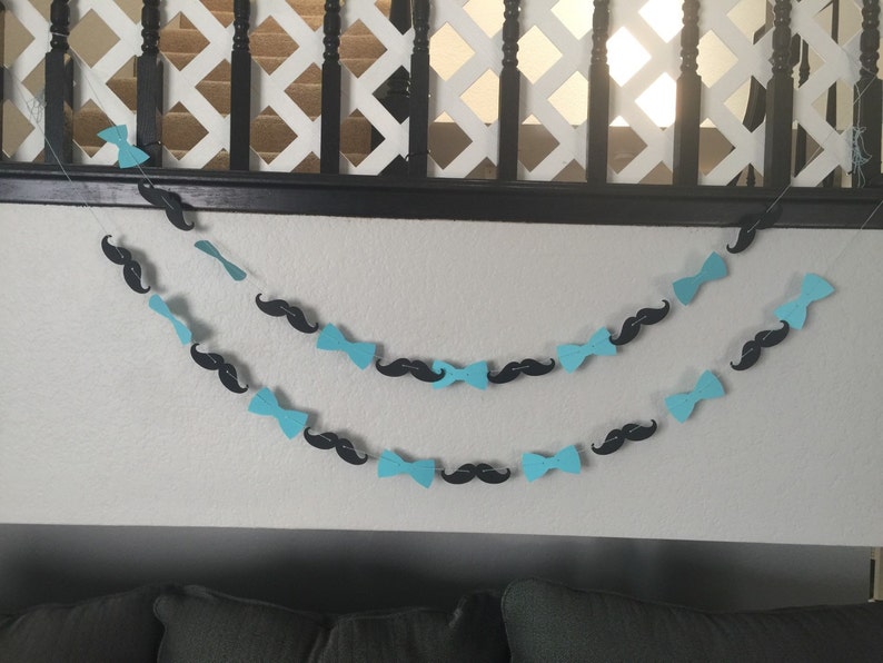 Mustache and Bow Tie Banner - Etsy