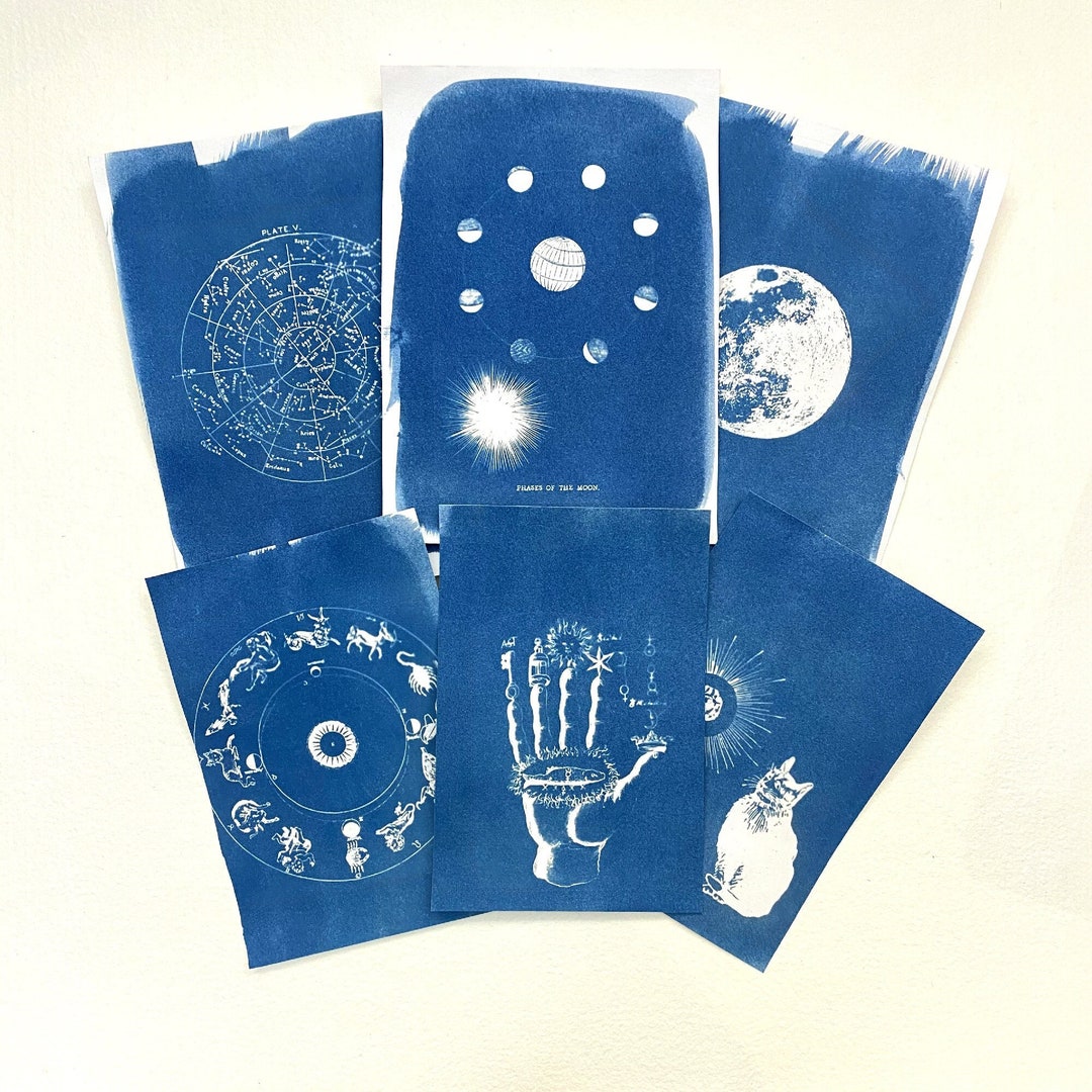 Cyanotype Stencils: Vintage Astronomical Images, Just Stencils for ...