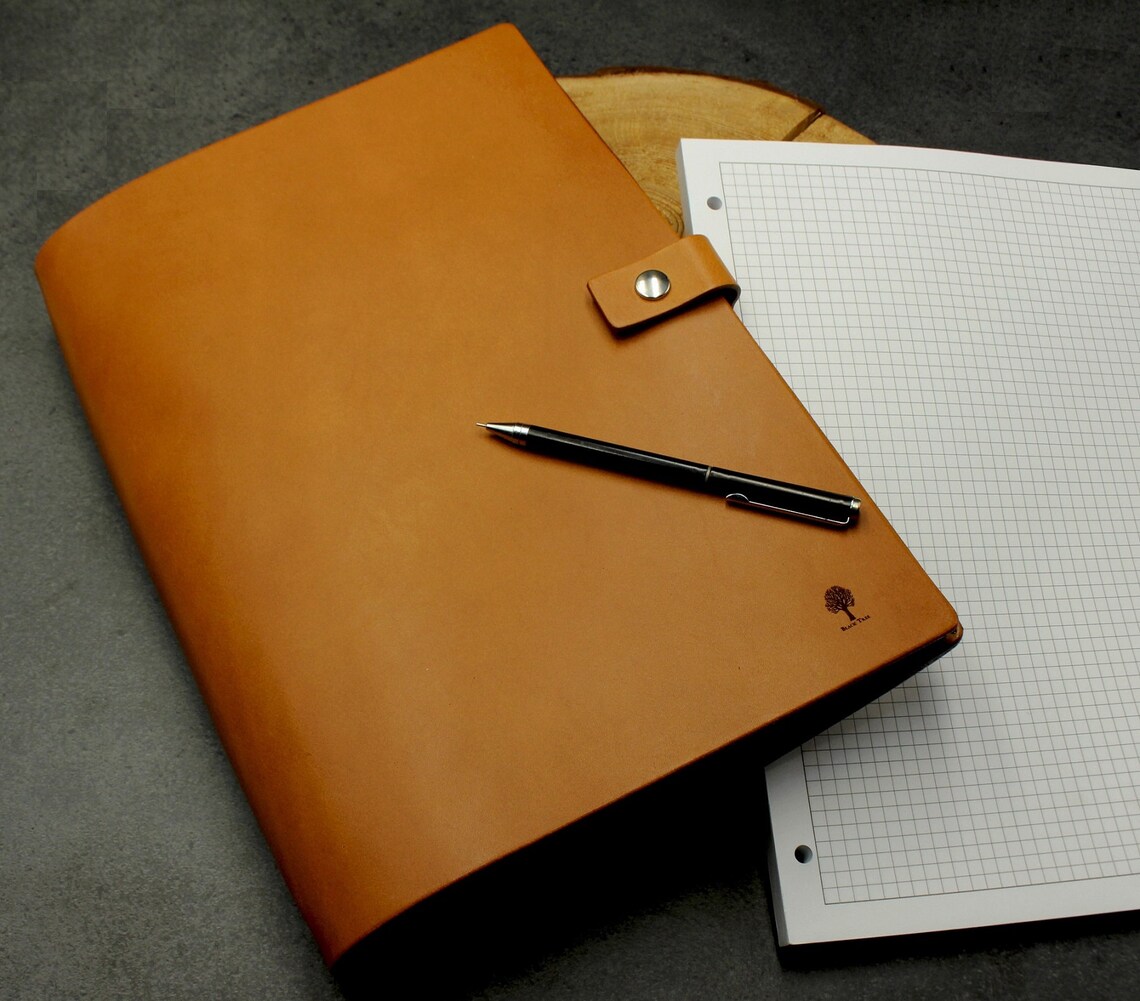 Leather Notes Cover Leather Notebook A4 9x124 In Notebook - Etsy