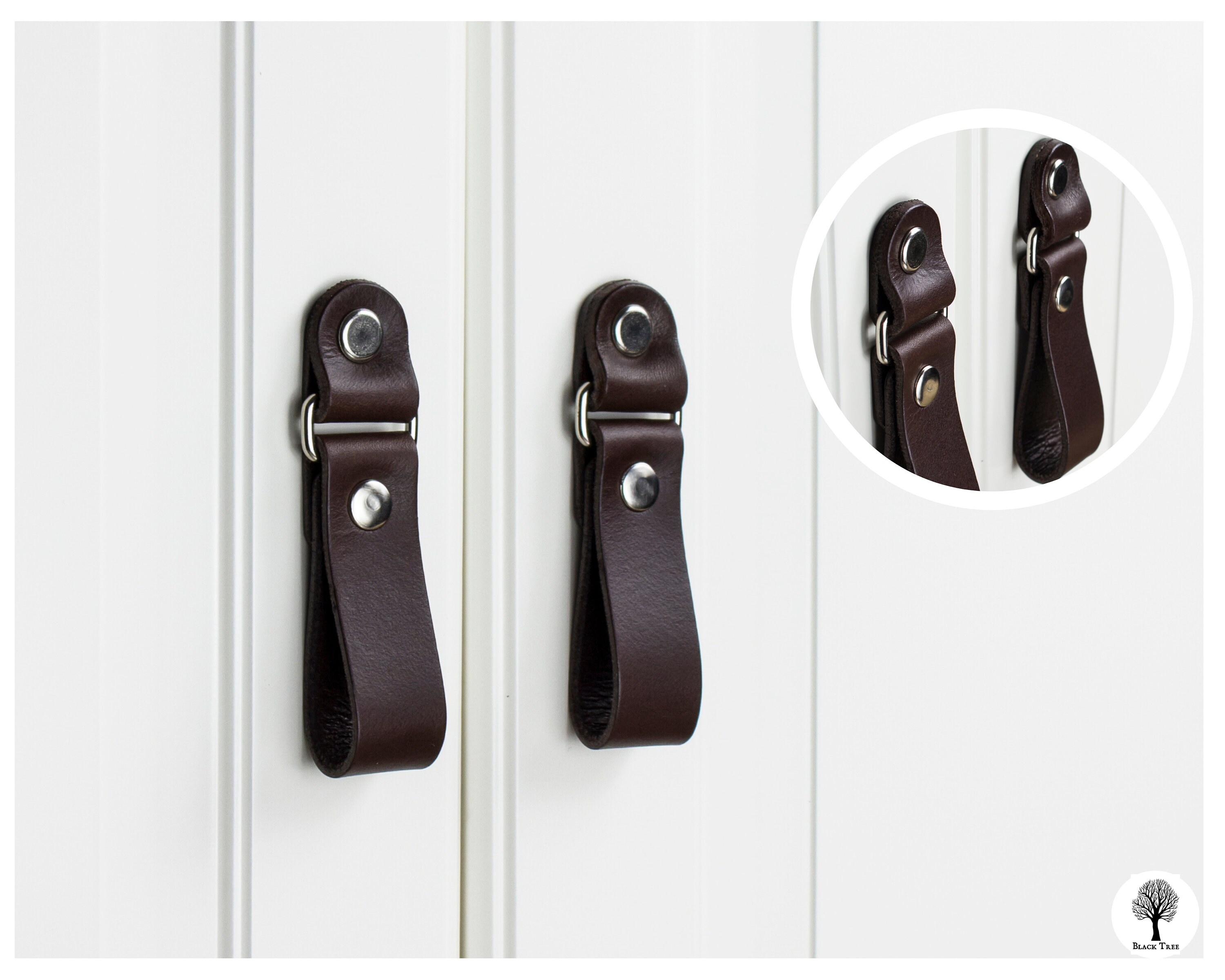 Leather Handles No.008 PREMIUM Leather Drawer Pulls Leather - Etsy