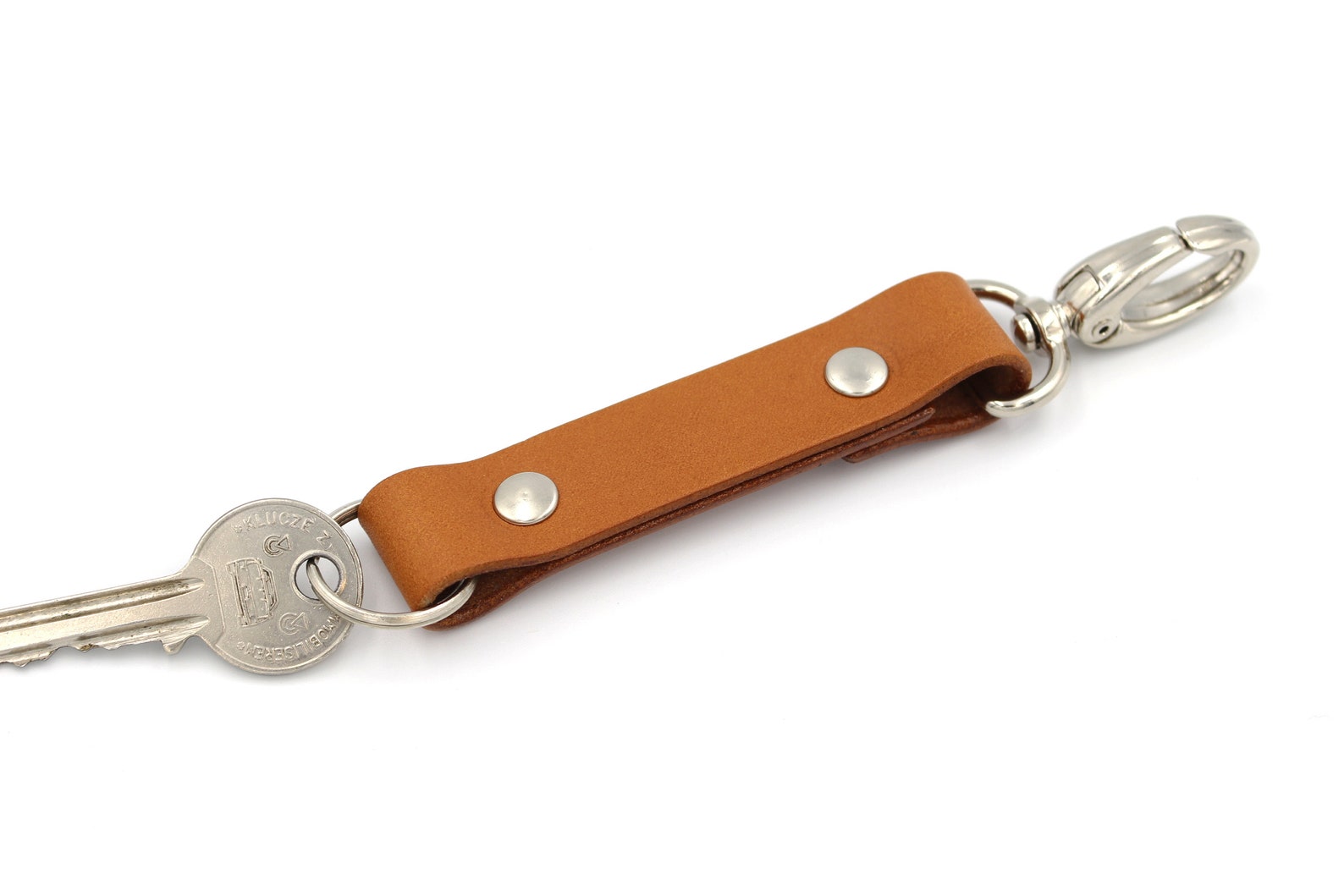 Leather Key Fob With a Carabiner Key Chain With Trigger Snap - Etsy