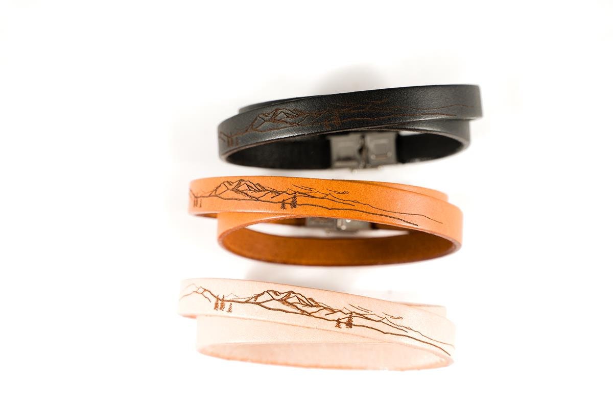 Personalized Double Wrap Leather Bracelet Unisex Bracelet | Etsy