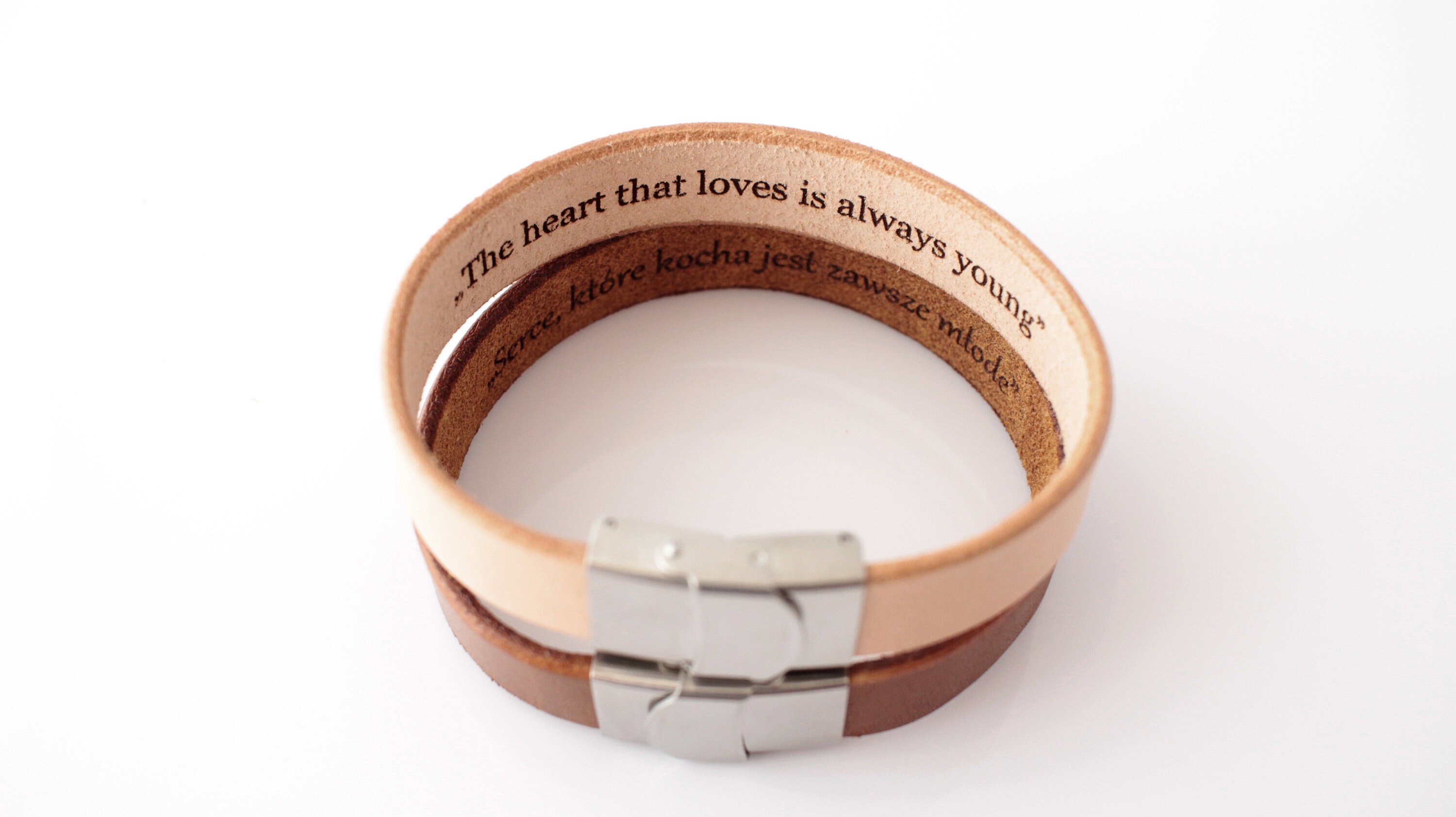 Personalized Double Wrap Leather Bracelet Unisex Bracelet | Etsy