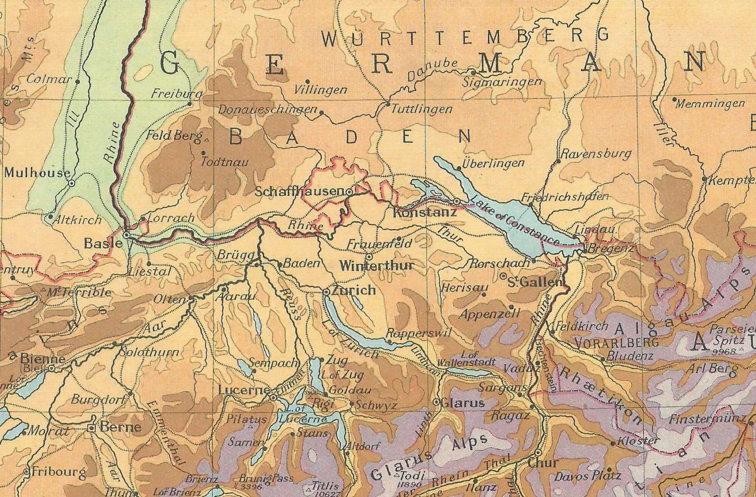 Switzerland 1920s Travel Adventure Maps for Home Decor Asia Vintage ...