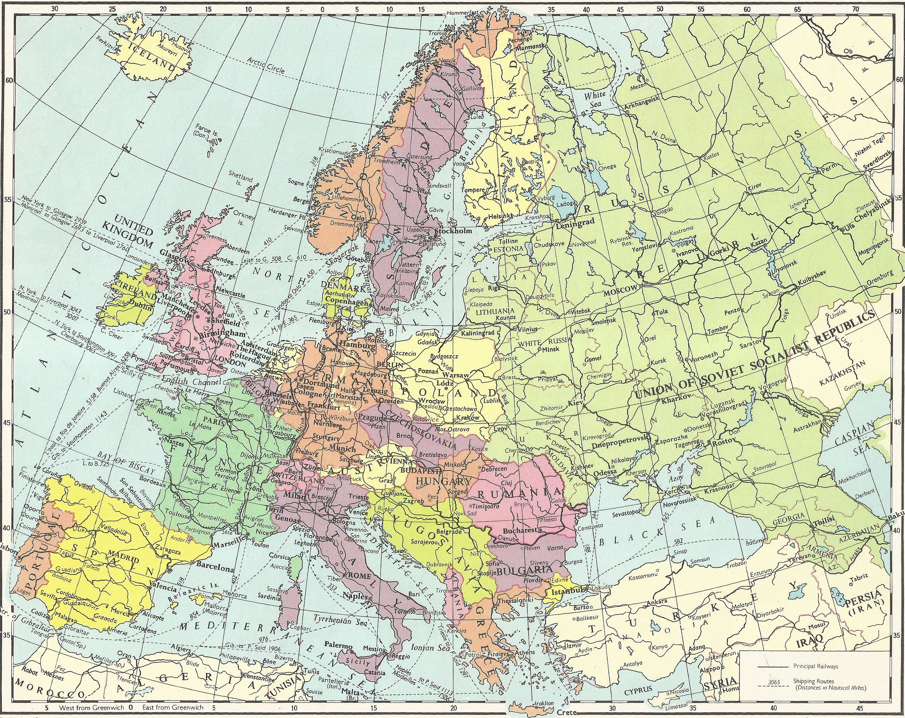 Cold War Map Of Europe