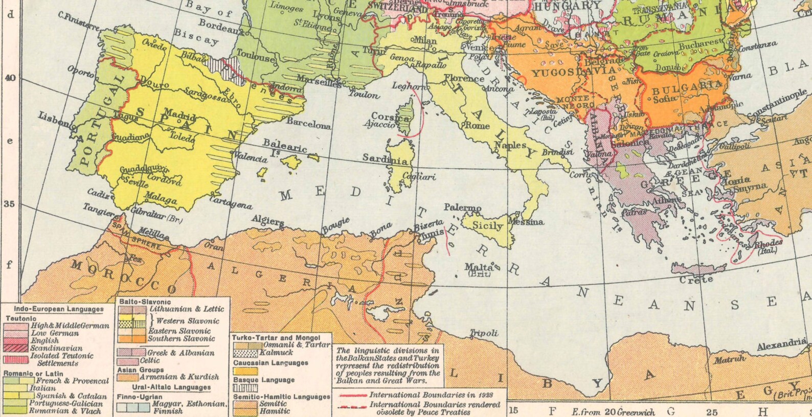 Europe in 1928 Political Frontiers Europe, Map Antique Home Decor ...