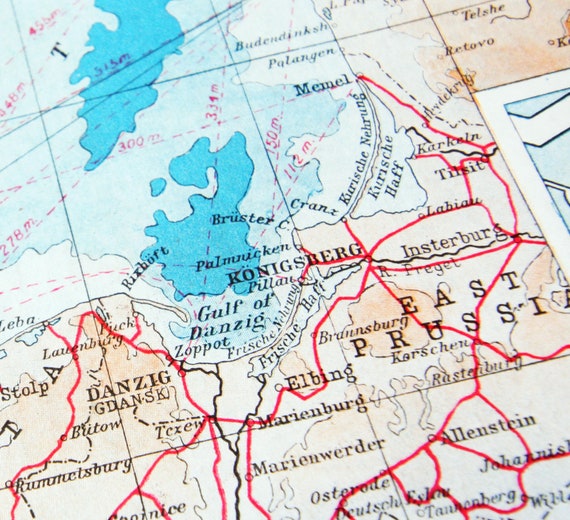 Mappa Del Mar Baltico Europa Il Mar Baltico Grande Mappa Vintage 1920