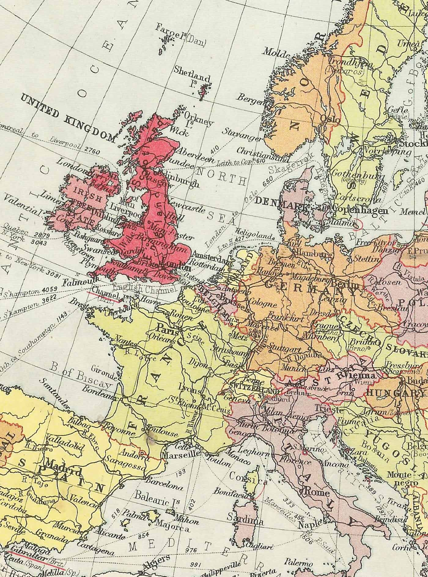 Political World Map Antique 1930s Home Decor Vintage Prints Old Maps ...