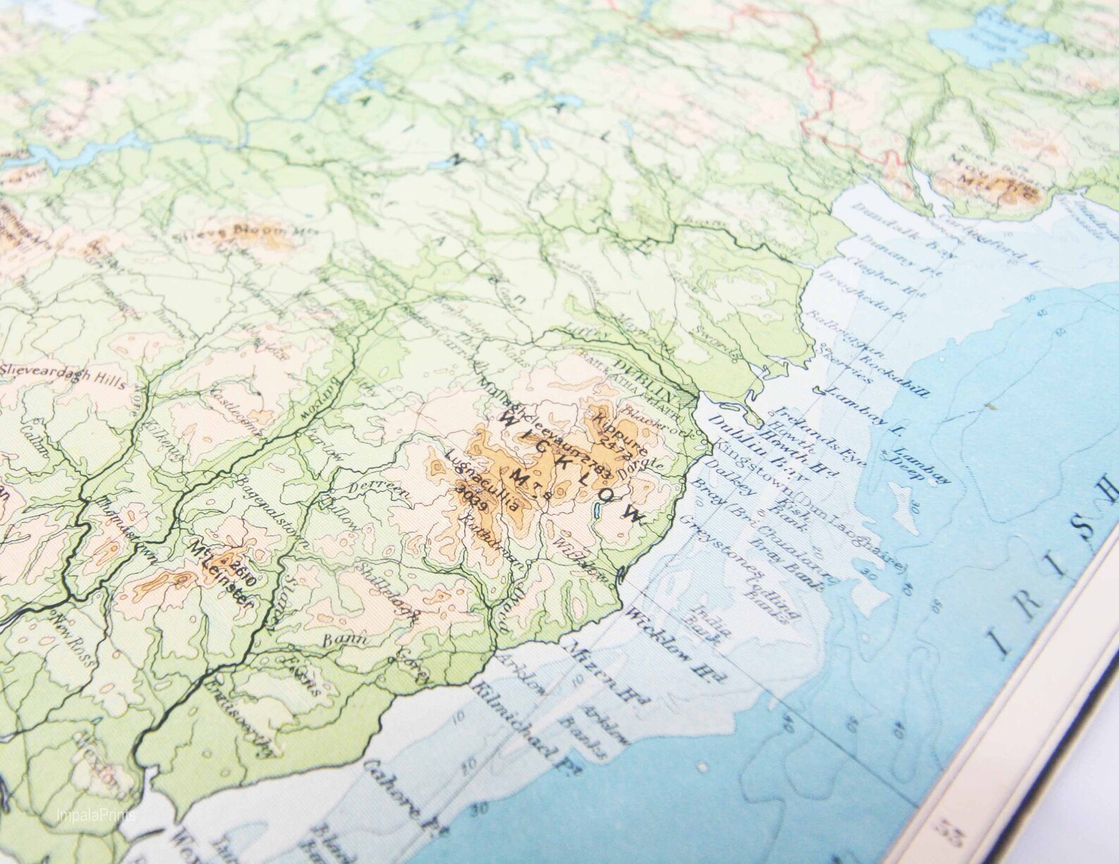 Map of Ireland 1936 Irish Free State, Northern Ireland Art Historical ...