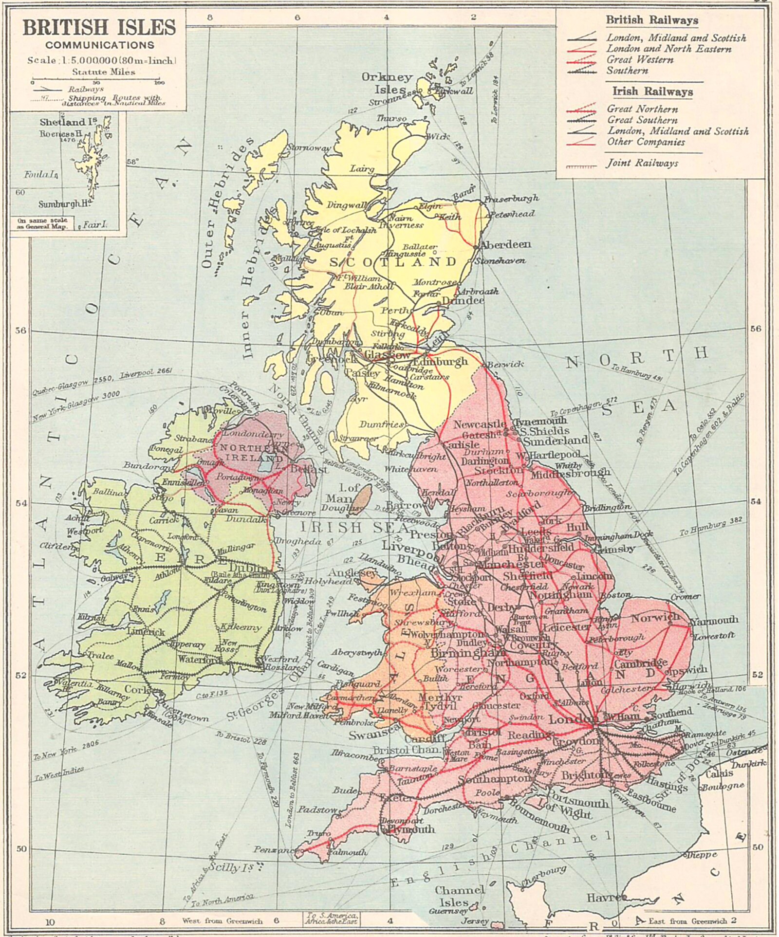 British Railway Map 1940s Old Maps Home Decor Vintage Prints - Etsy ...