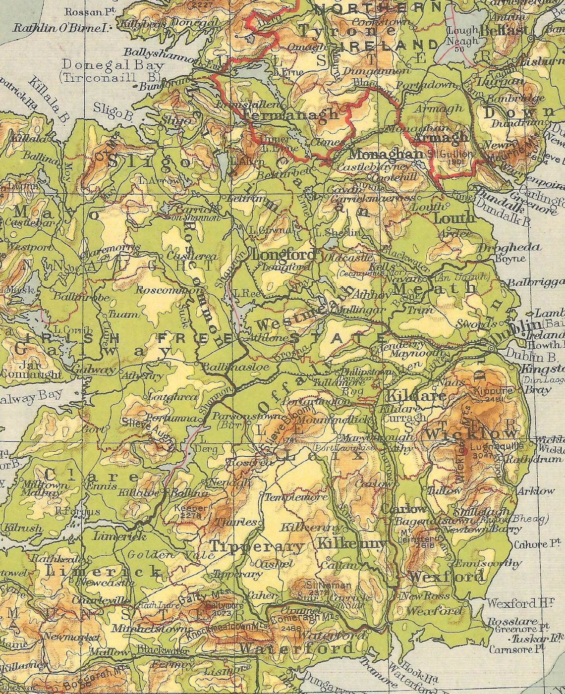 Ireland Map travel adventure maps for home decor irish Vintage | Etsy