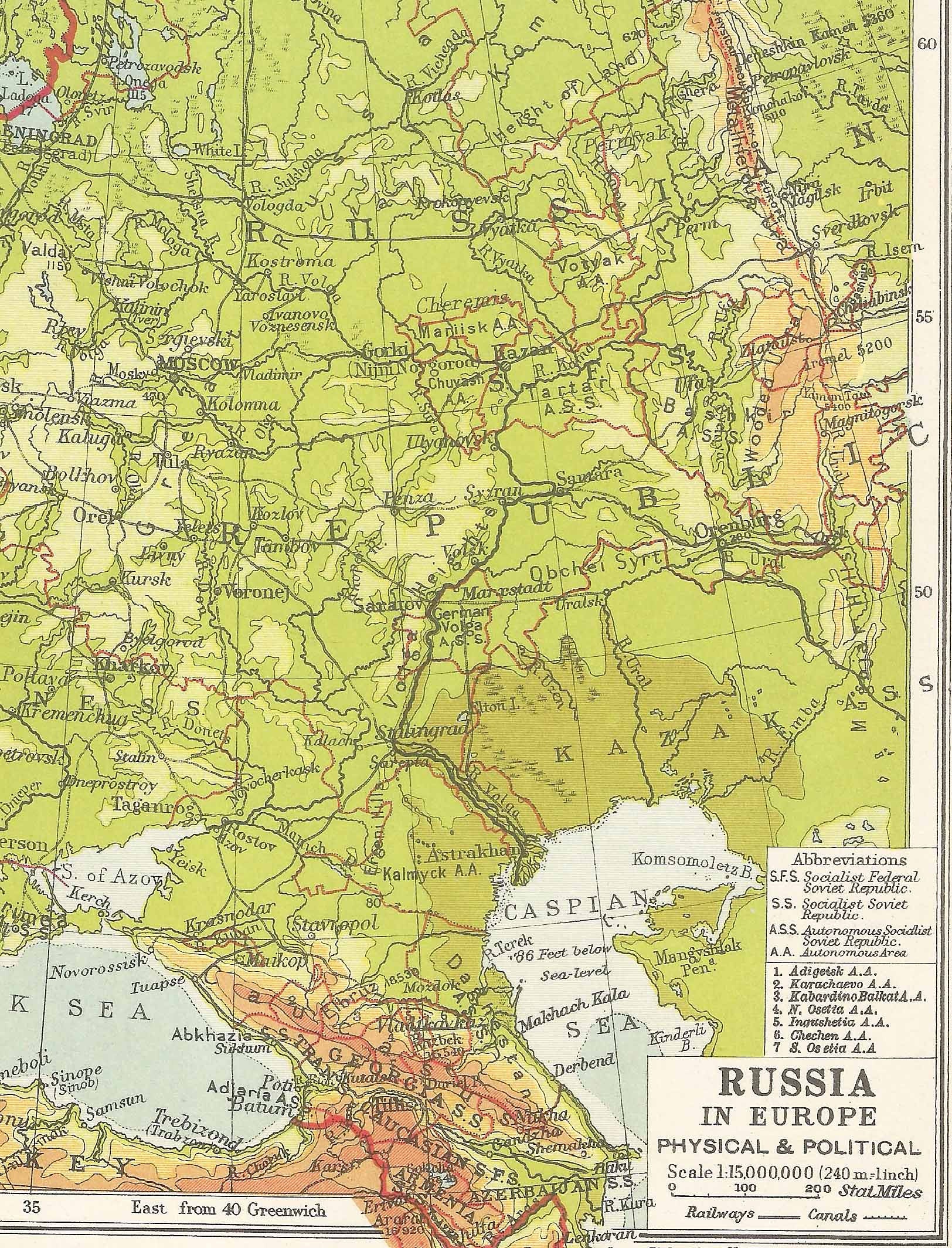 Russia Pre-world War Two Europe Baltic States 1935 Old Maps - Etsy