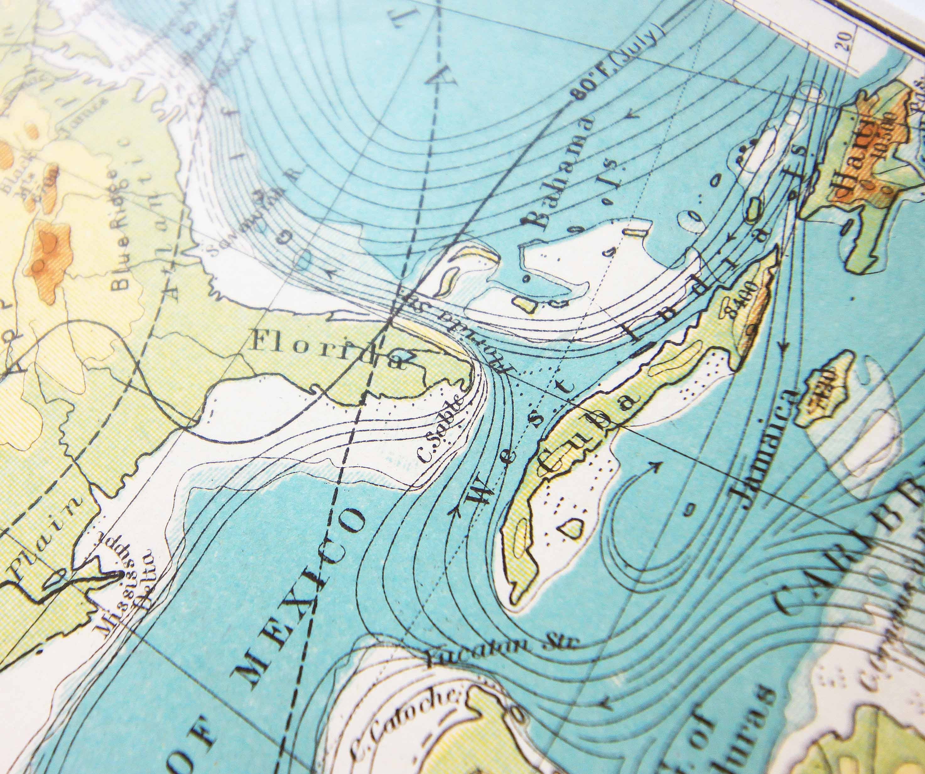 Vintage Map of USA North America Print Large 1920s Travel Map United ...