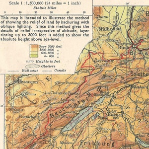 Switzerland Italy & the Alps 1930s Travel Geneva for Home Decor Vintage ...