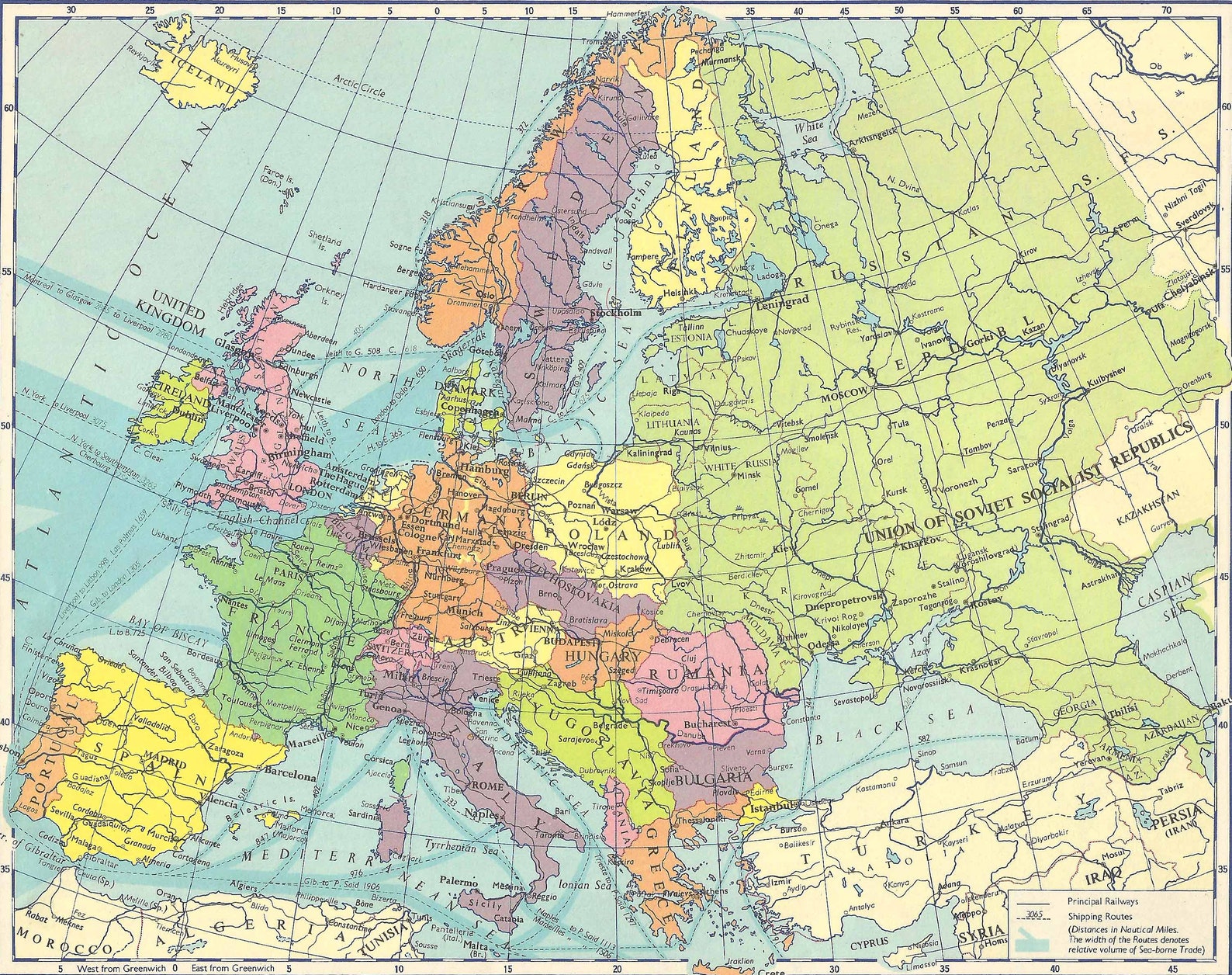 Europe Vintage Map 1961 Cold War Maps Travel Adventure Maps - Etsy