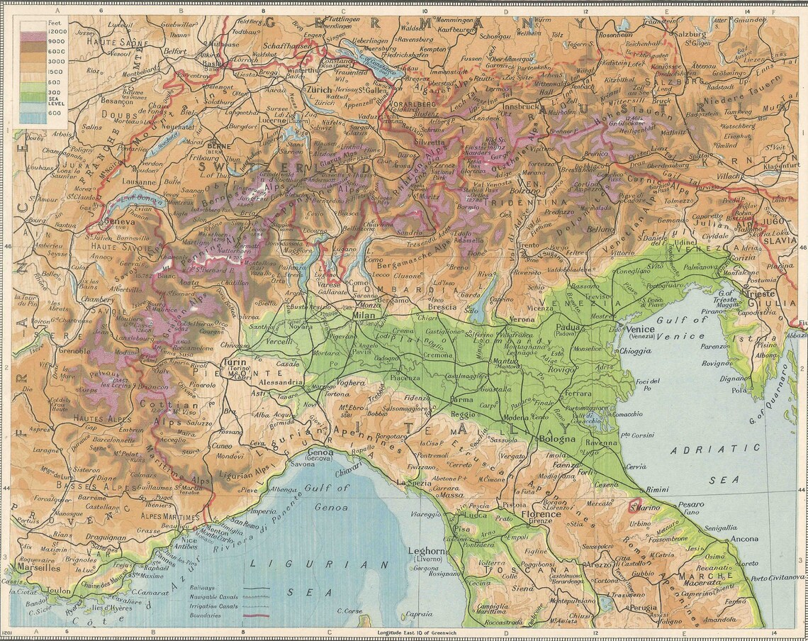 The Alps, Italy, Switzerland, Austria Germany 1930s Gift Adventure ...