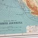Vintage Map of USA North America Print Large 1920s Travel Map United ...