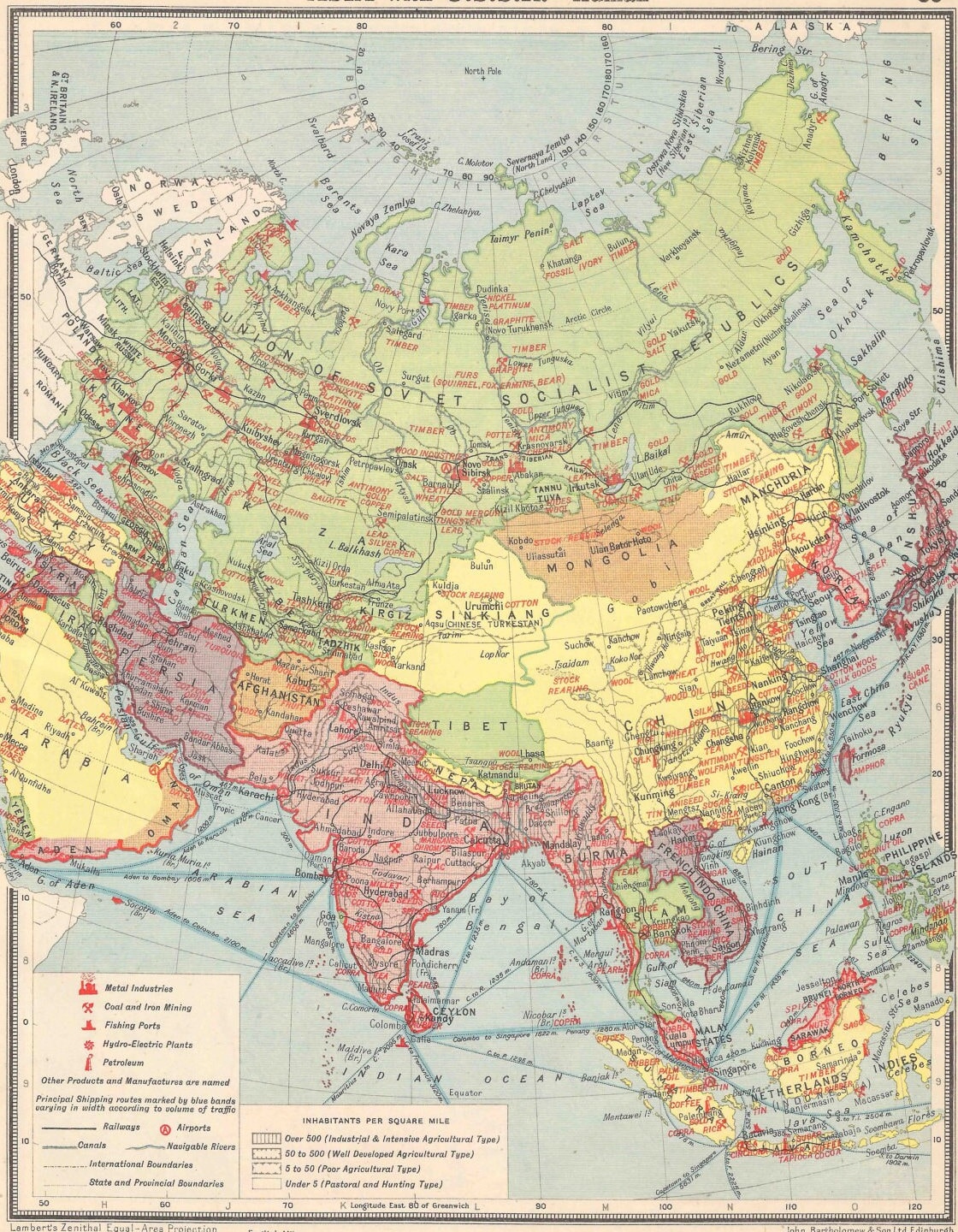 Russia Europe Asia Map