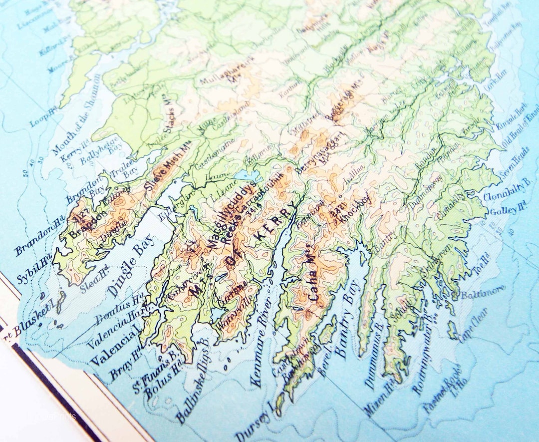Map of Ireland 1936 Irish Free State, Northern Ireland Art Historical ...