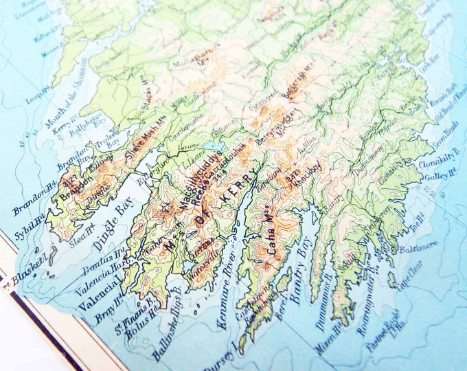 Map of Ireland 1936 Irish Free State, Northern Ireland Art Historical ...