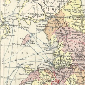 Railway & Road Map of England 1930s Vintage Map Train Map Home - Etsy