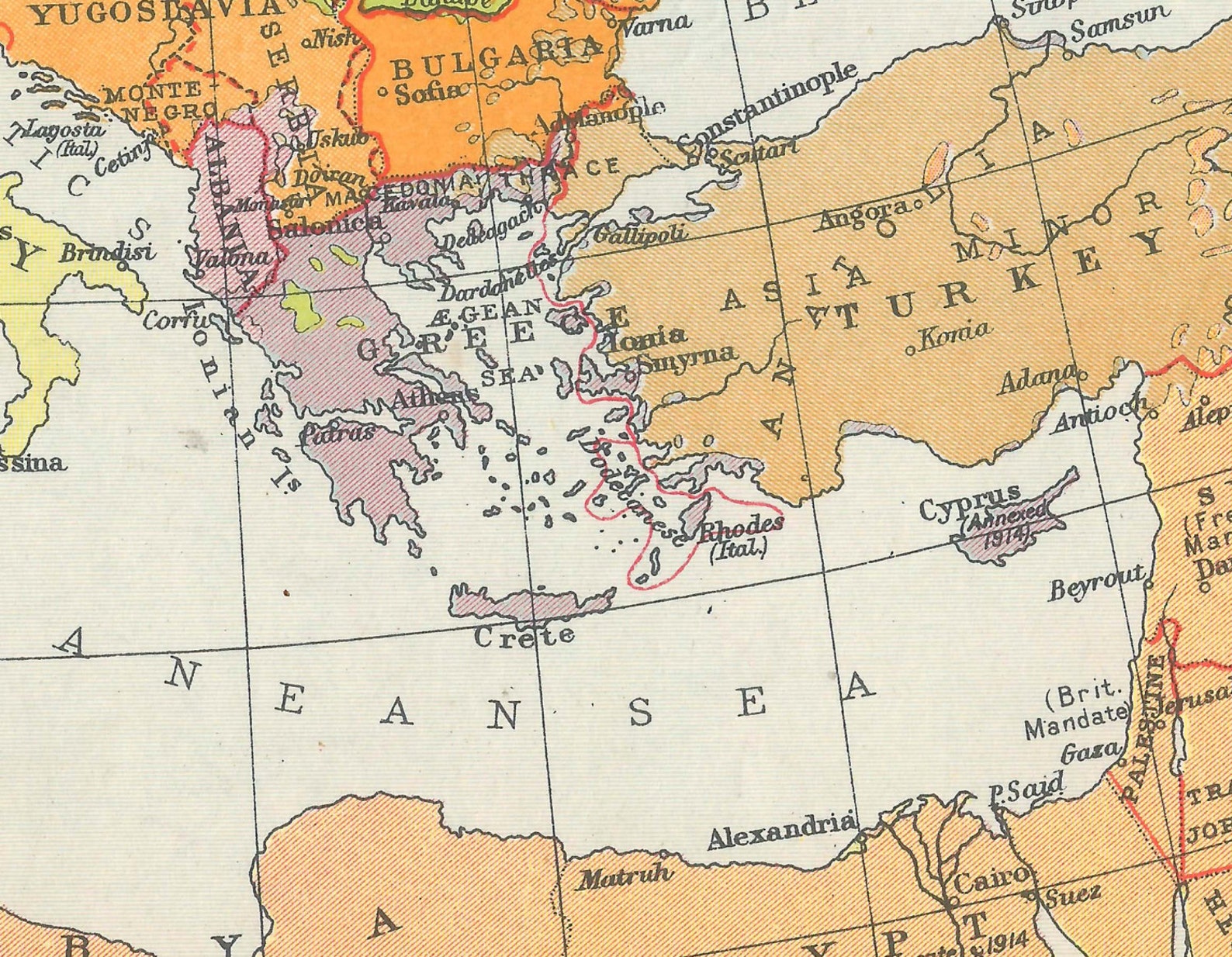 Europe in 1928 Political Frontiers Europe, Map Antique Home Decor ...