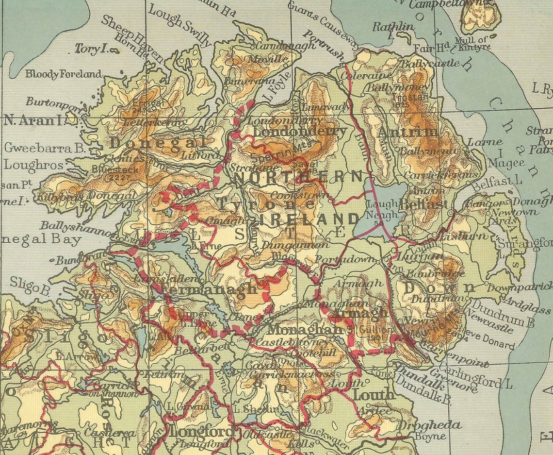 Ireland Map travel adventure maps for home decor irish Vintage | Etsy