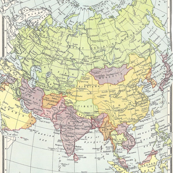 1930s Russia Map - Etsy