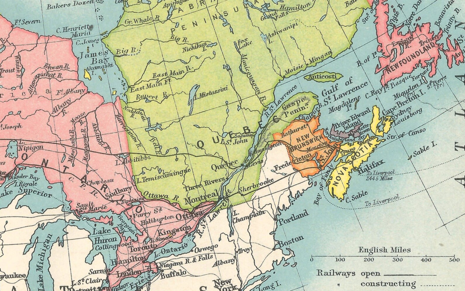 Canada 1910 Political Map Antique Home Decor Antique Vintage Prints Old ...