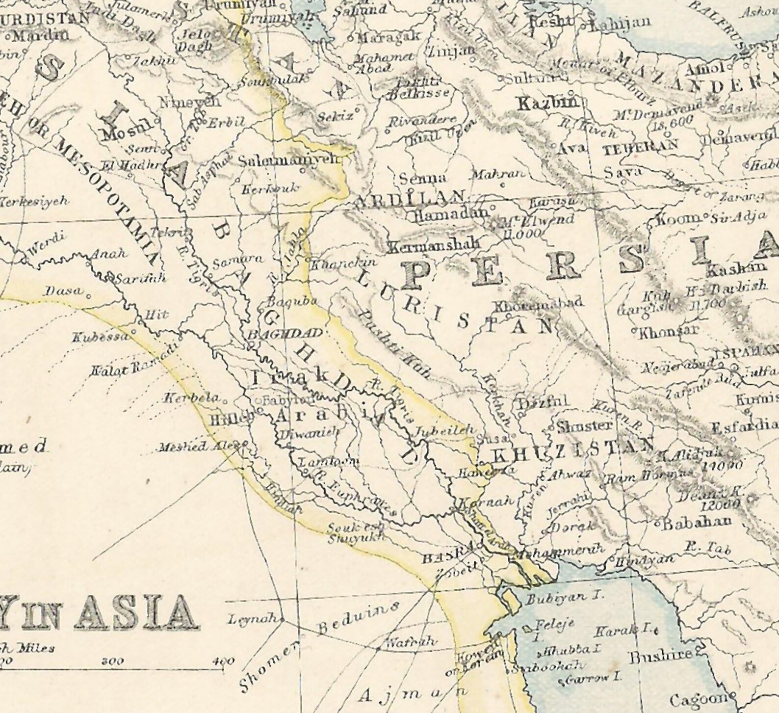 Turkey Antique Map 1890 Vintage Maps Lithograph Prints Home - Etsy