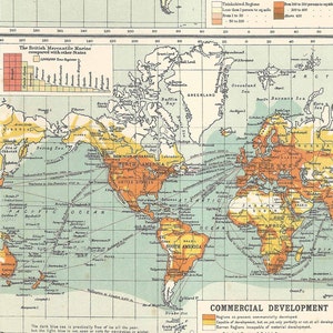 World Charts Population & Commercial Development British Empire 1910 ...
