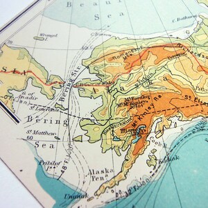 Vintage Map of USA North America Print Large 1920s Travel Map United ...
