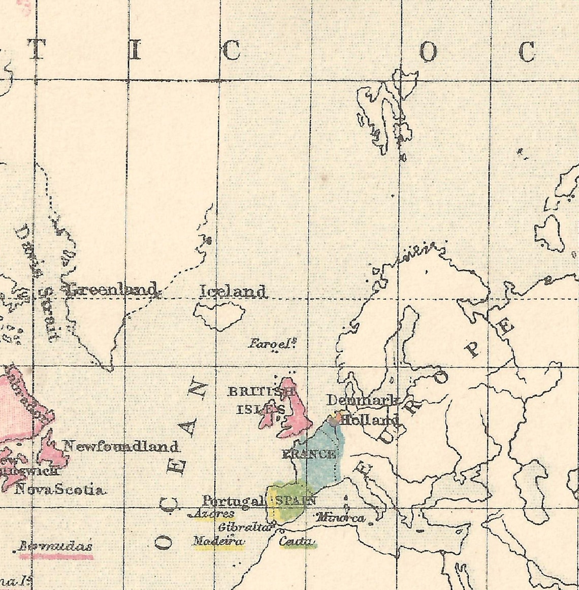 Colonial Era 1772 World Map Antique Maps Published 1914 Gift Historical ...