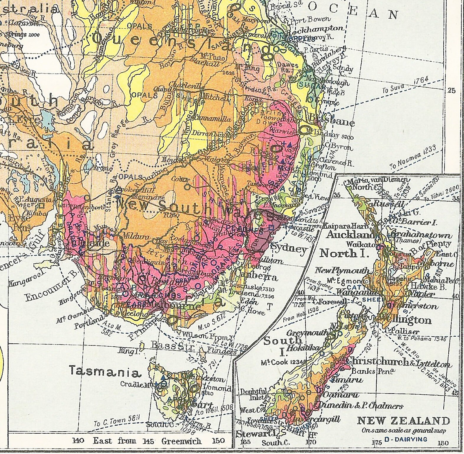 Austraila Industry Map Land Use Chatrt Map 1920s Old Maps Home - Etsy UK