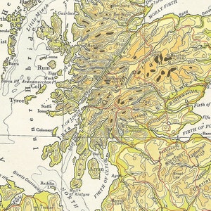 Physical Map of Scotland Travel Adventure Maps for Home Decor - Etsy