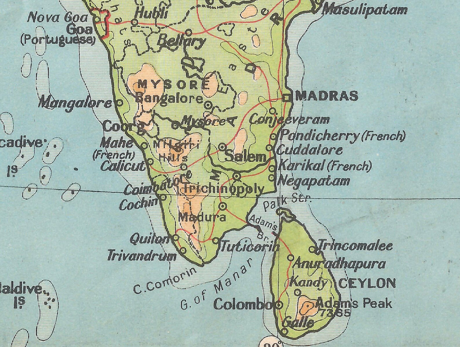 Indian Empire Ceylon and Burma Antique Map Vintage Maps - Etsy