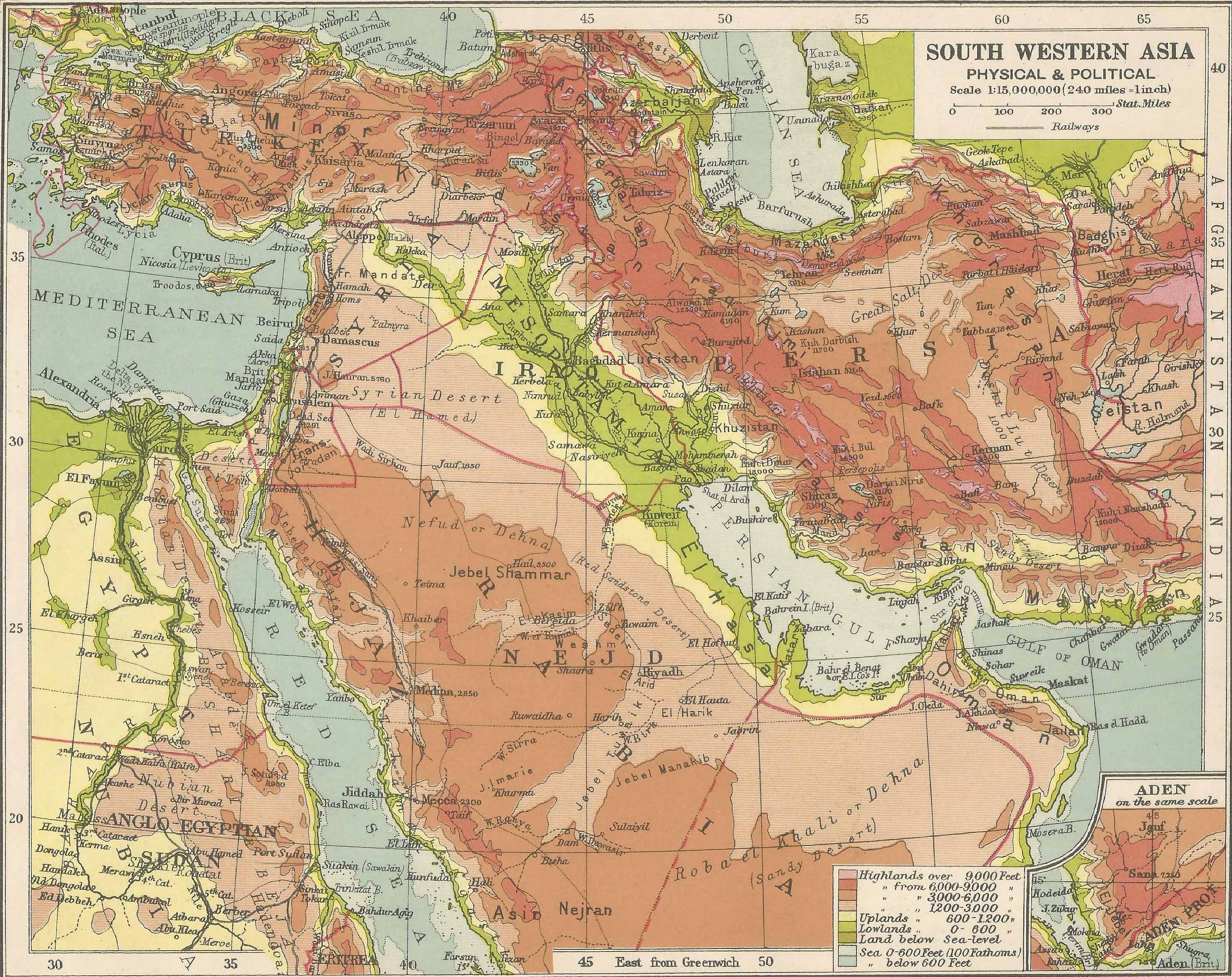Turkey Middle East Map